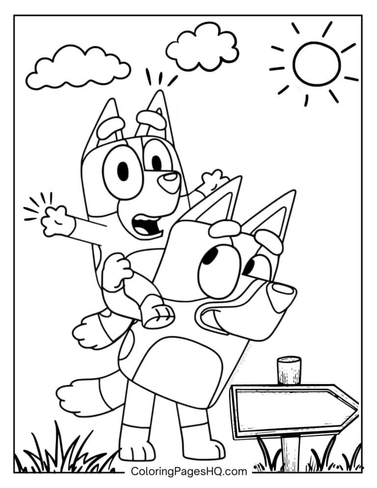 Bluey and Friends Coloring Pages (Free PDF Printable) - Coloring Pages HQ
