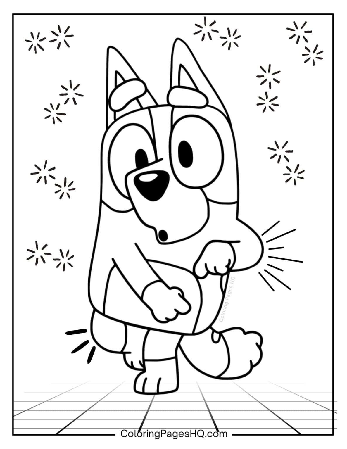 Cute Bluey Coloring Pages (Free PDF Printables) - Coloring Pages HQ