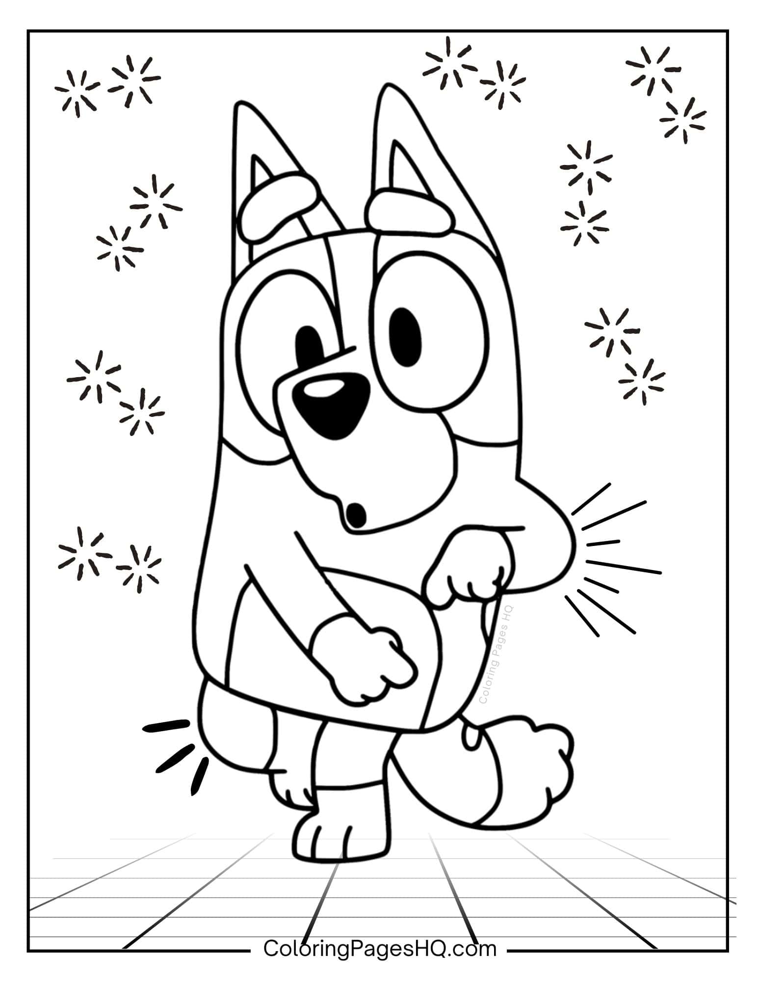 Cute Bluey Coloring Pages (Free PDF Printables) - Coloring Pages HQ
