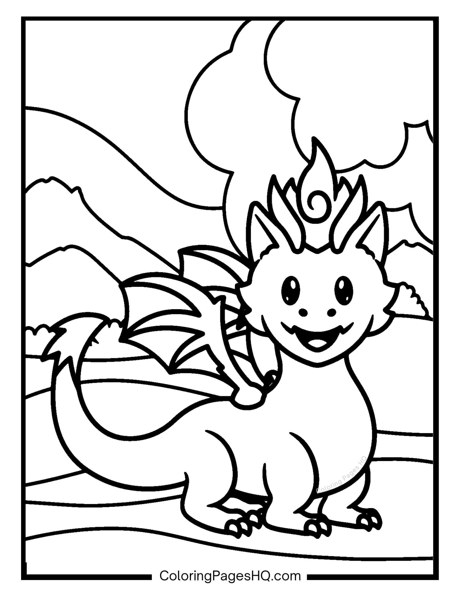 Dragon Coloring Pages (Free PDF Printables) - Coloring Pages HQ