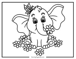 Elephant Coloring Pages (Free PDF Printables) - Coloring Pages HQ