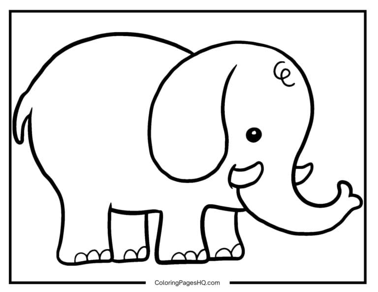 Elephant Coloring Pages (Free PDF Printables) - Coloring Pages HQ