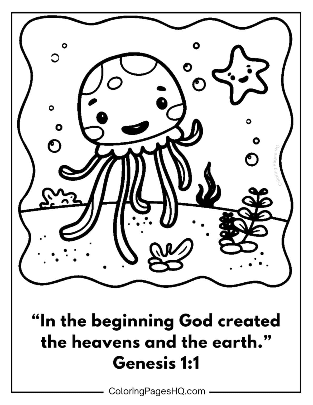 Engaging Ocean Theme Bible Verse Coloring Pages (Free PDF Printables ...