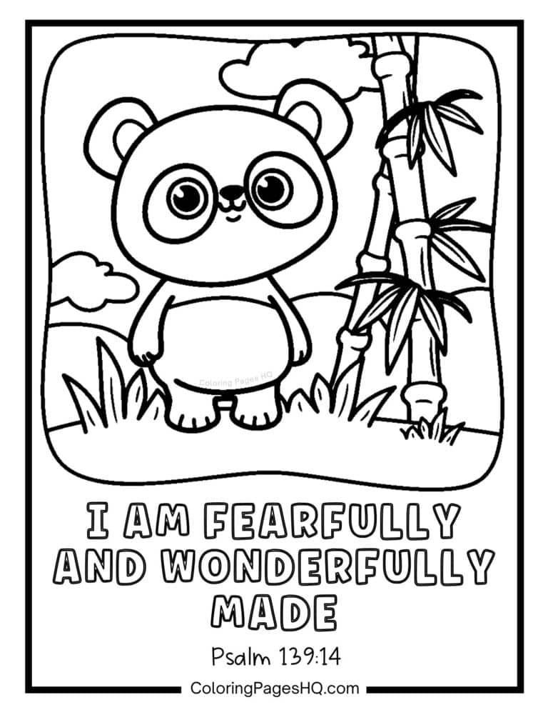 Animal Theme Bible Verse Coloring Pages (Free PDF Printables ...