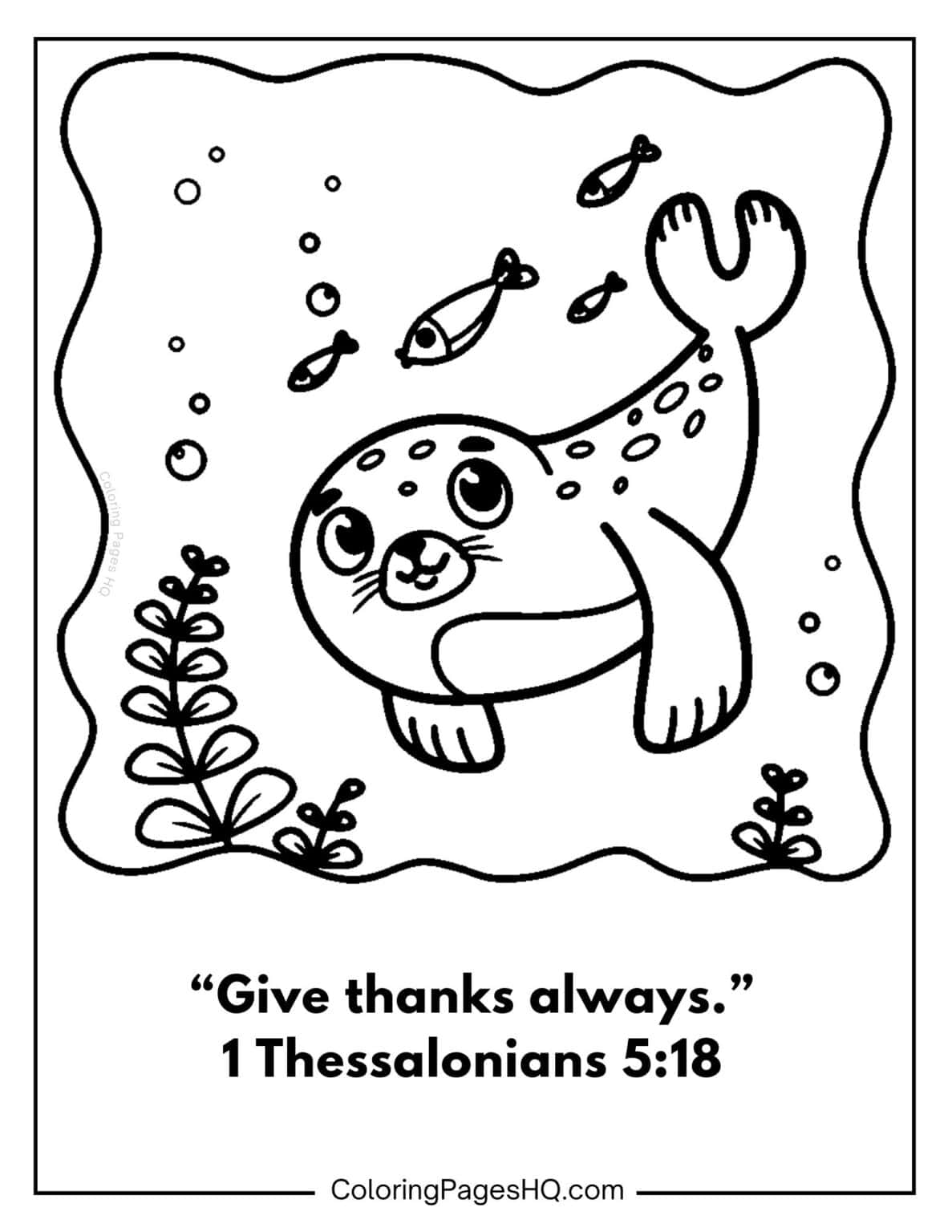 Engaging Ocean Theme Bible Verse Coloring Pages (Free PDF Printables ...