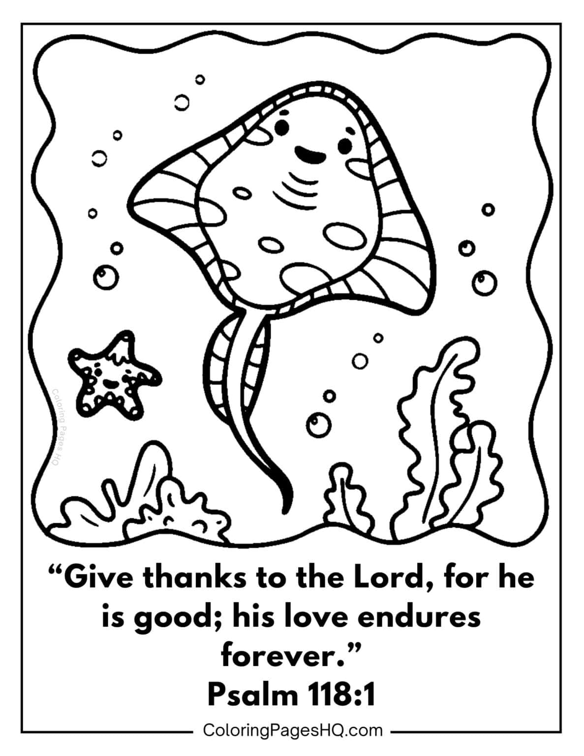 Engaging Ocean Theme Bible Verse Coloring Pages (Free PDF Printables ...