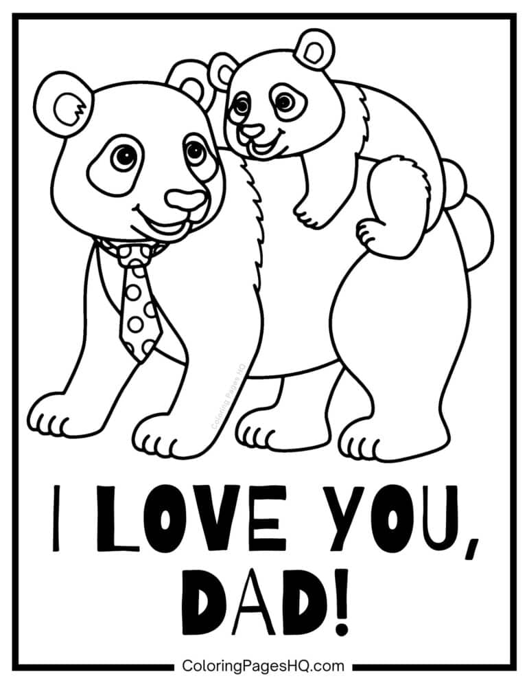 Father's Day Coloring Pages (Free PDF Printables) - Coloring Pages HQ