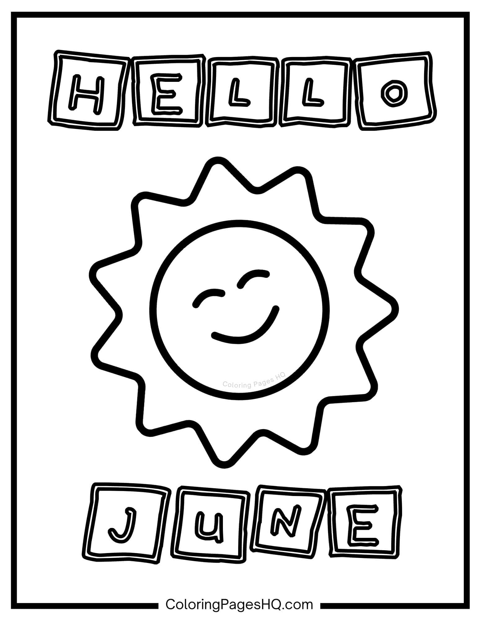 June Coloring Pages (Free PDF Printables) - Coloring Pages HQ