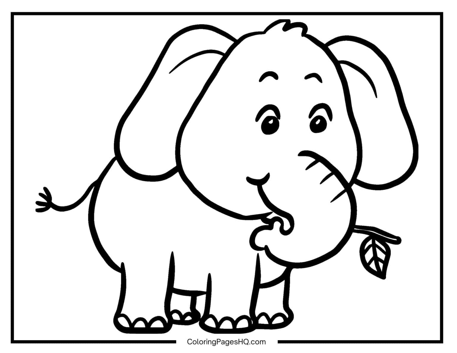 Elephant Coloring Pages (Free PDF Printables) - Coloring Pages HQ