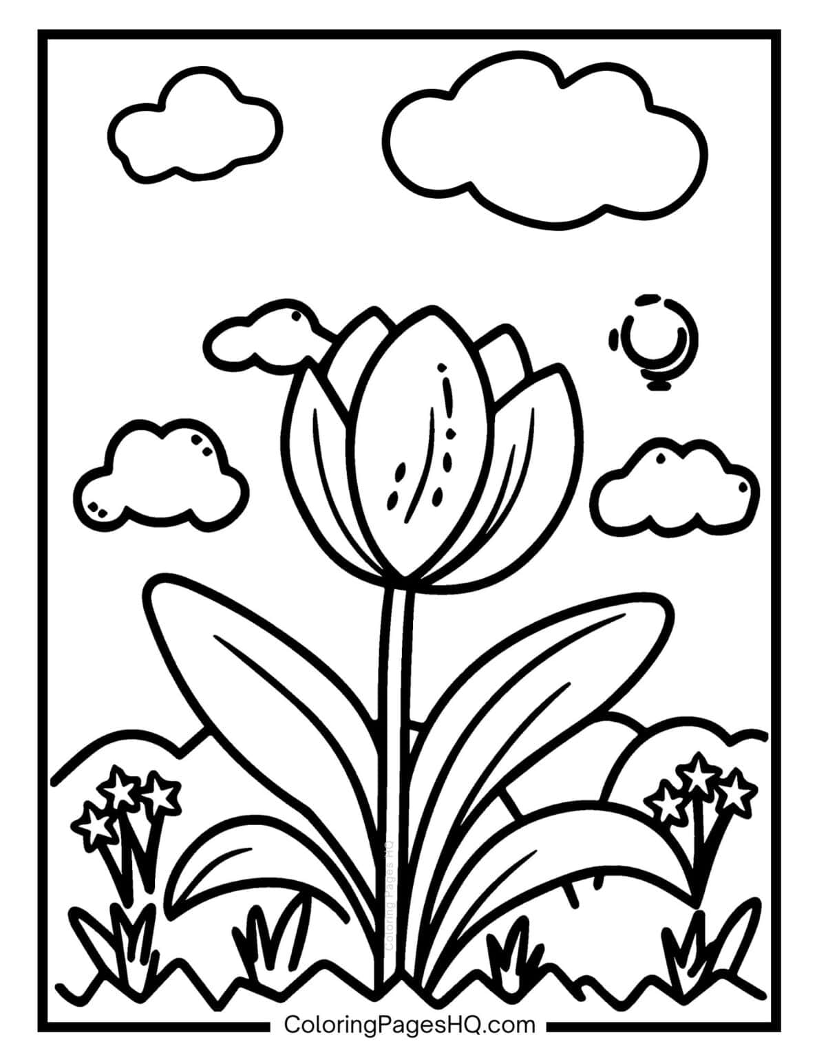 Tulip Coloring Pages (Free PDF Printables) - Coloring Pages HQ