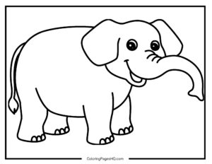Elephant Coloring Pages (Free PDF Printables) - Coloring Pages HQ