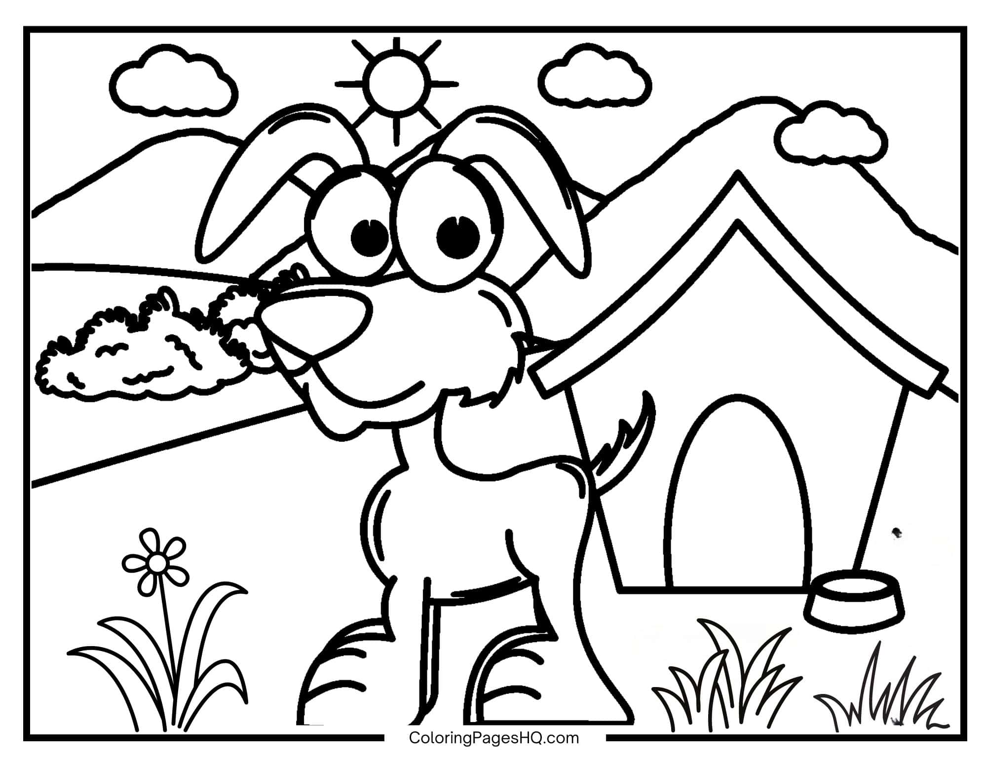 Cute Dog Coloring Pages (Free PDF Printables) - Coloring Pages HQ