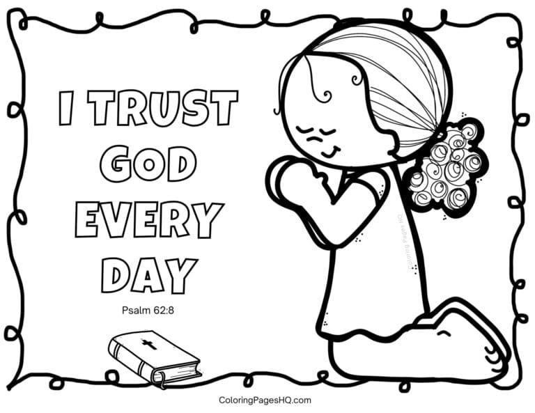 Animal Theme Bible Verse Coloring Pages (Free PDF Printables ...