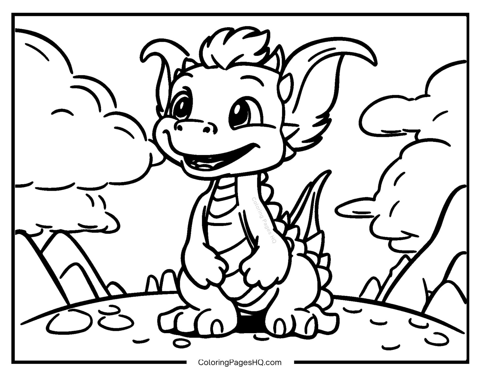 Dragon Coloring Pages (Free PDF Printables) - Coloring Pages HQ