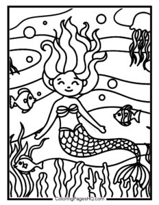 Magical Mermaid Coloring Pages (Free PDF Printables) - Coloring Pages HQ