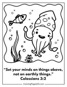 Engaging Ocean Theme Bible Verse Coloring Pages (Free PDF Printables ...