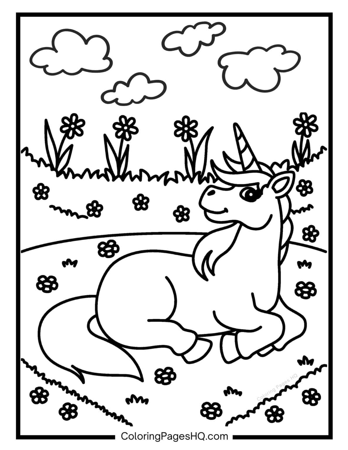 Enchanting Unicorn Coloring Pages (Free PDF Printables) - Coloring Pages HQ
