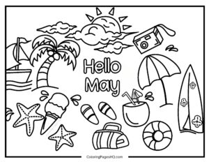 May Coloring Pages (Free PDF Printables) - Coloring Pages HQ