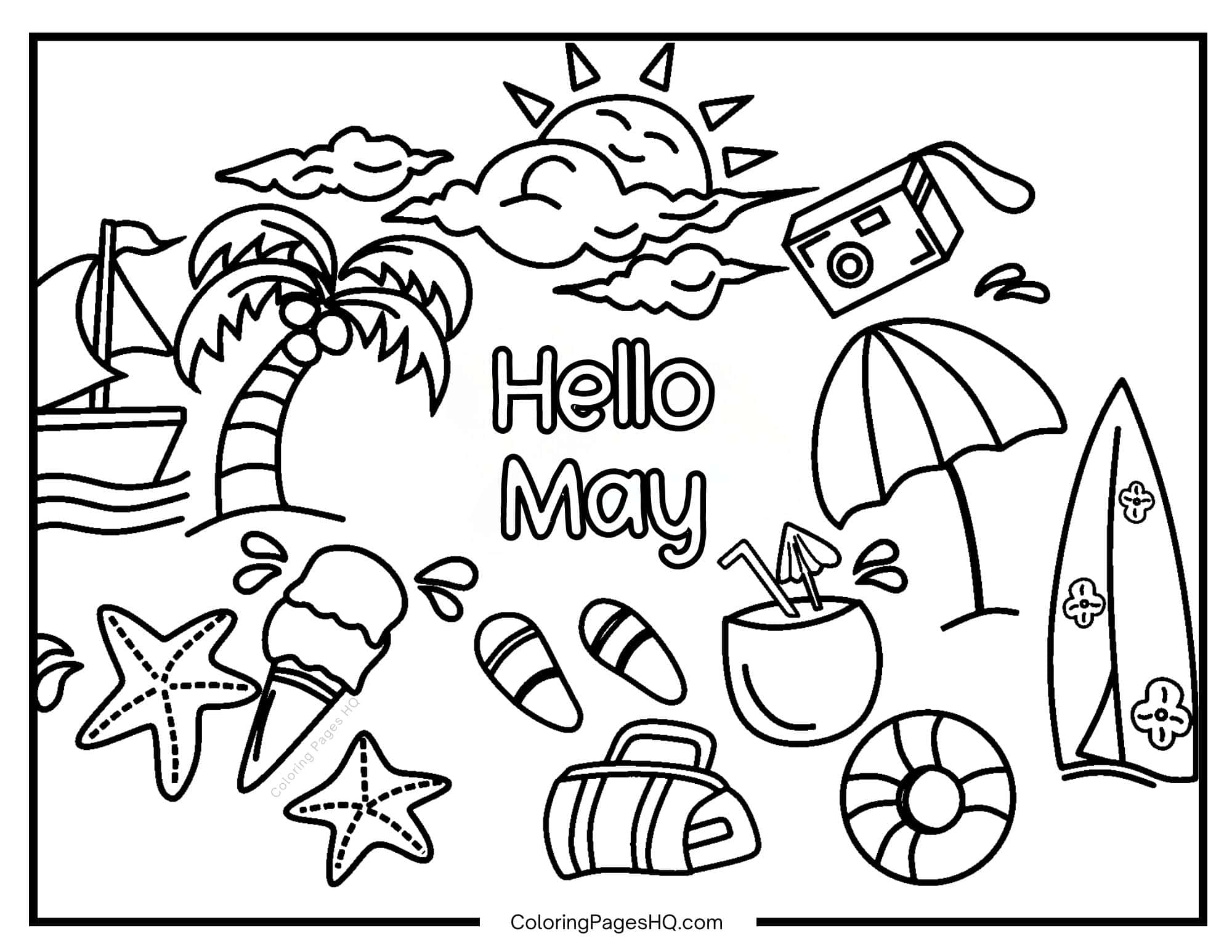 May Coloring Pages (Free PDF Printables) - Coloring Pages HQ