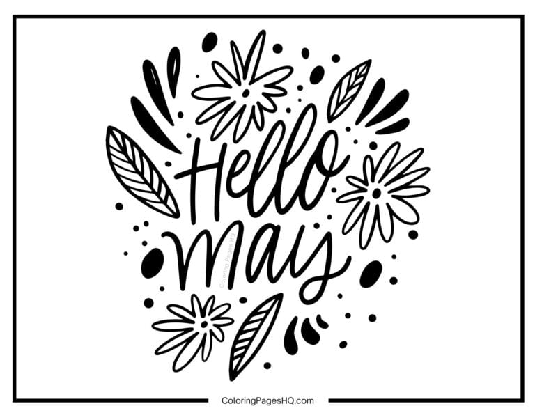 May Coloring Pages (Free PDF Printables) - Coloring Pages HQ