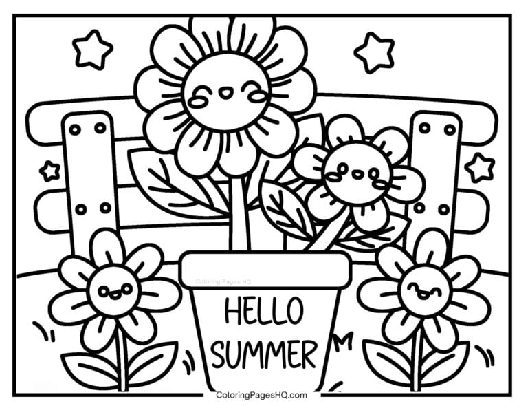 Fun Summer Coloring Pages (Free PDF Printables) - Coloring Pages HQ