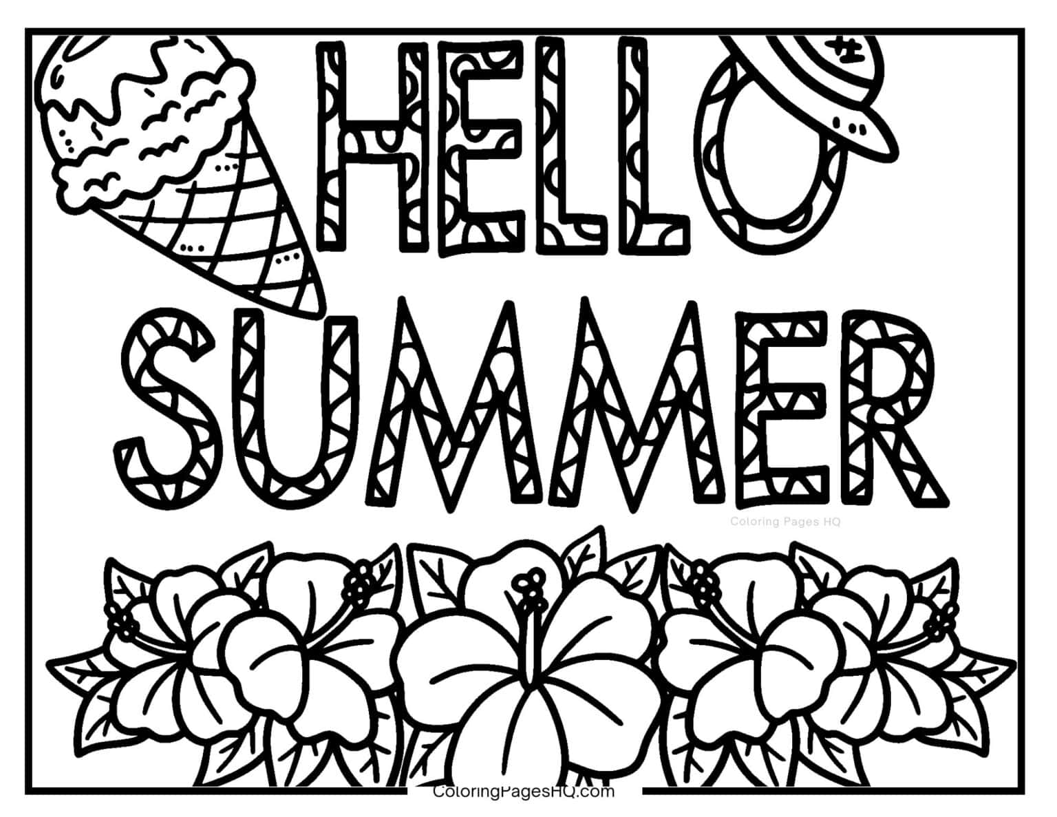 Fun Summer Coloring Pages (Free PDF Printables) - Coloring Pages HQ