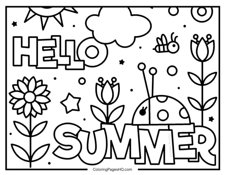 Fun Summer Coloring Pages (Free PDF Printables) - Coloring Pages HQ