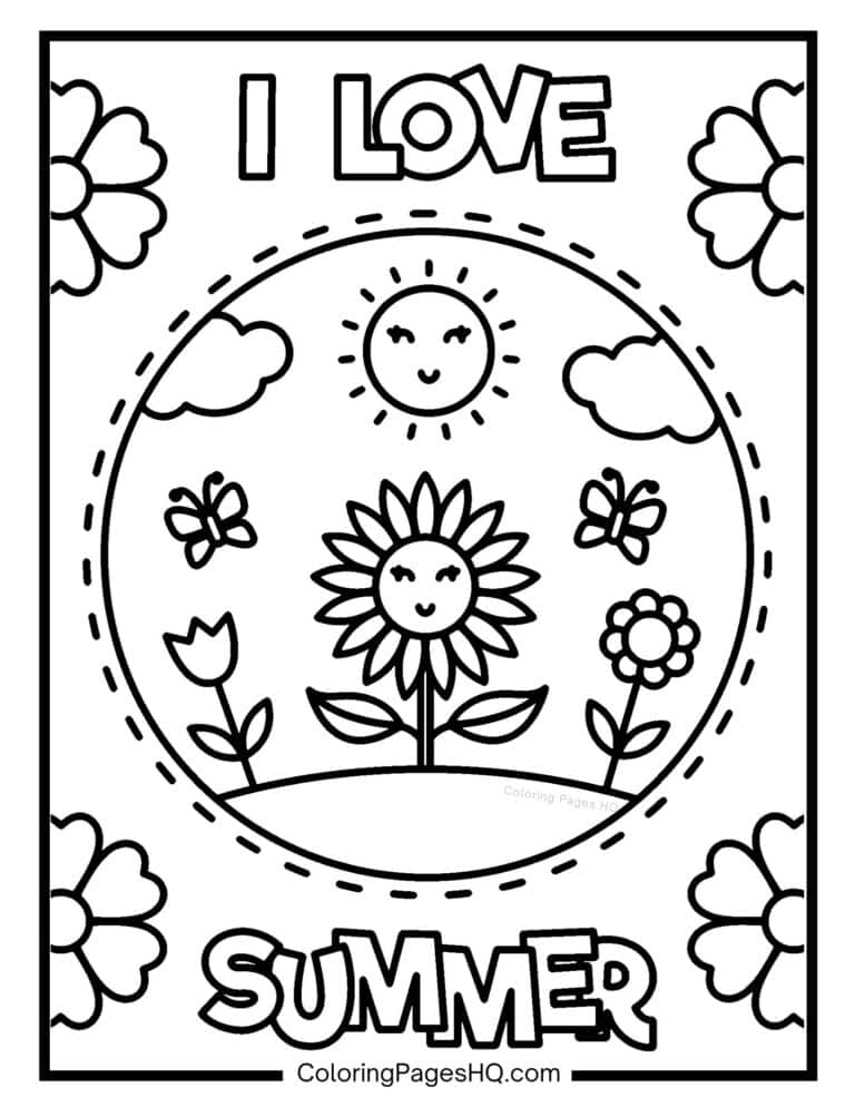 Fun Summer Coloring Pages (Free PDF Printables) - Coloring Pages HQ