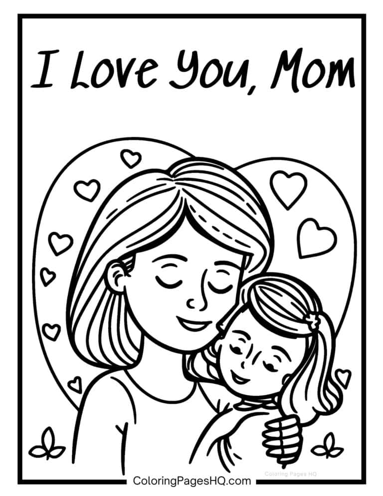 Lovely Mother's Day Coloring Pages (Free PDF Printables) - Coloring Pages HQ
