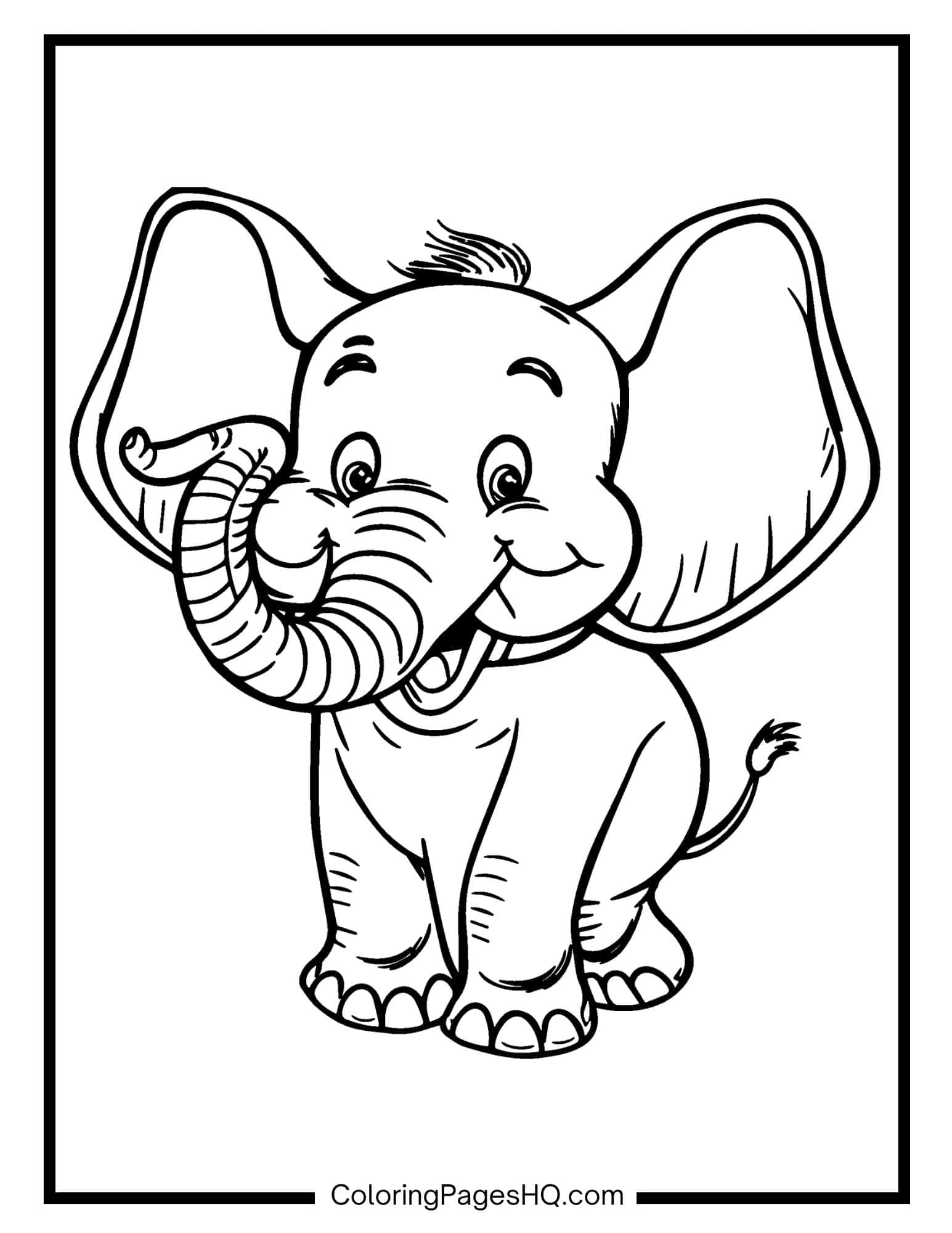 Elephant Coloring Pages (Free PDF Printables) - Coloring Pages HQ