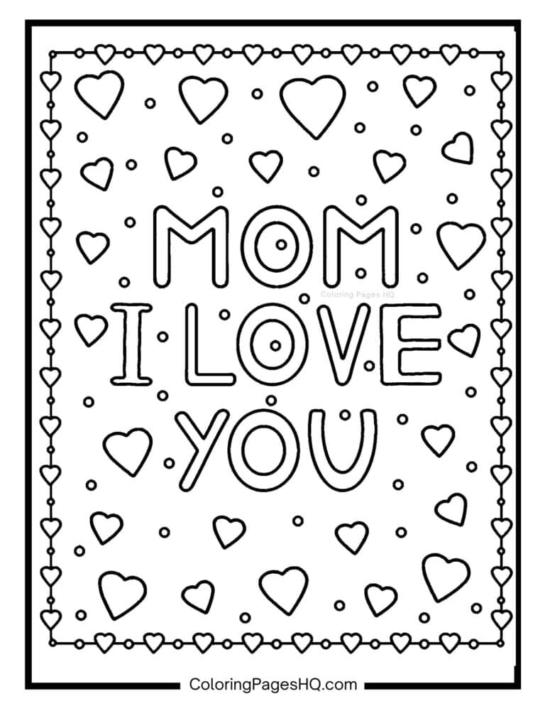 Lovely Mother's Day Coloring Pages (Free PDF Printables) - Coloring ...