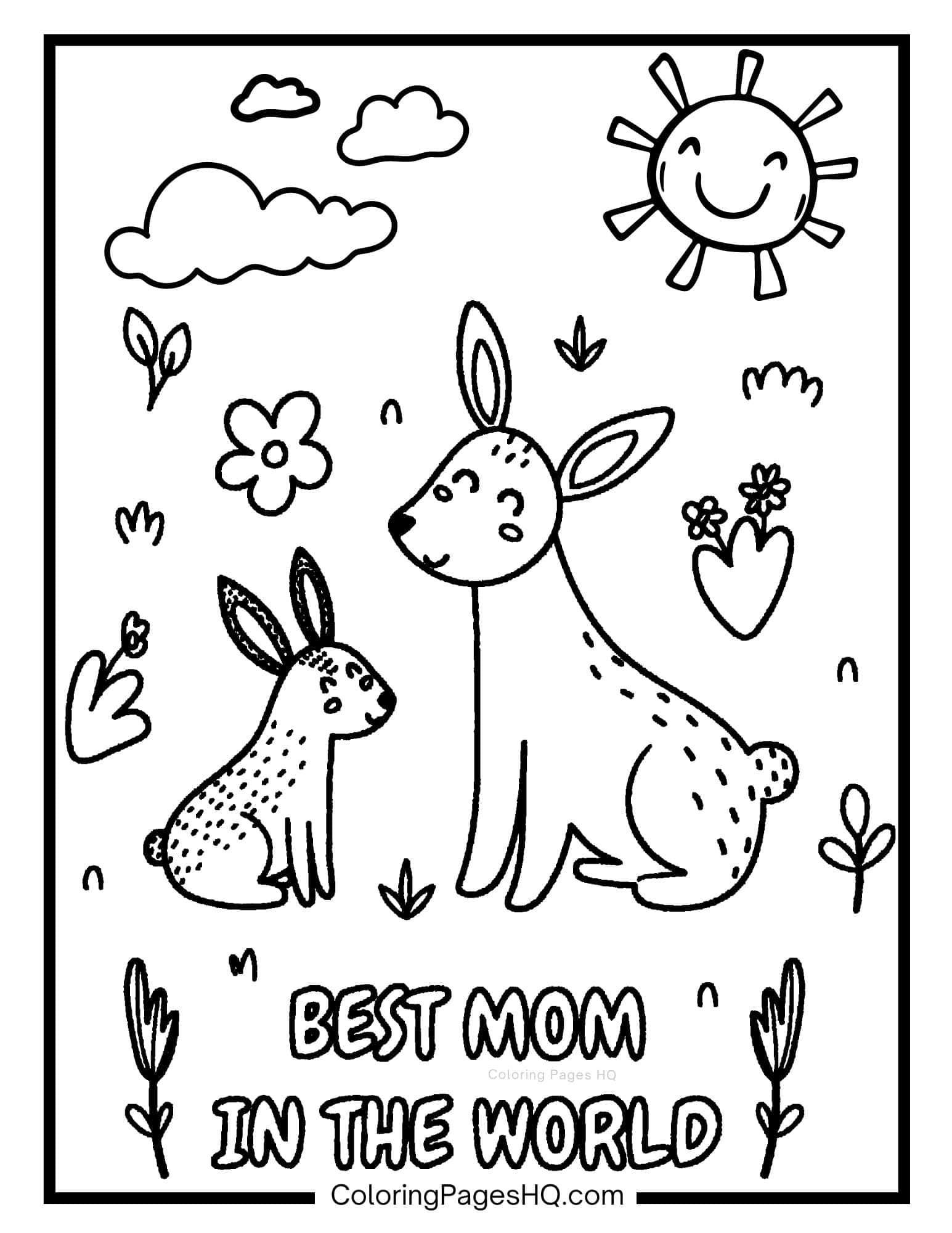 Lovely Mother's Day Coloring Pages (Free PDF Printables) - Coloring ...
