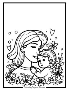 Lovely Mother's Day Coloring Pages (Free PDF Printables) - Coloring ...