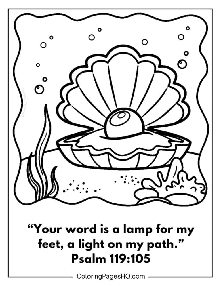 Engaging Ocean Theme Bible Verse Coloring Pages (Free PDF Printables ...