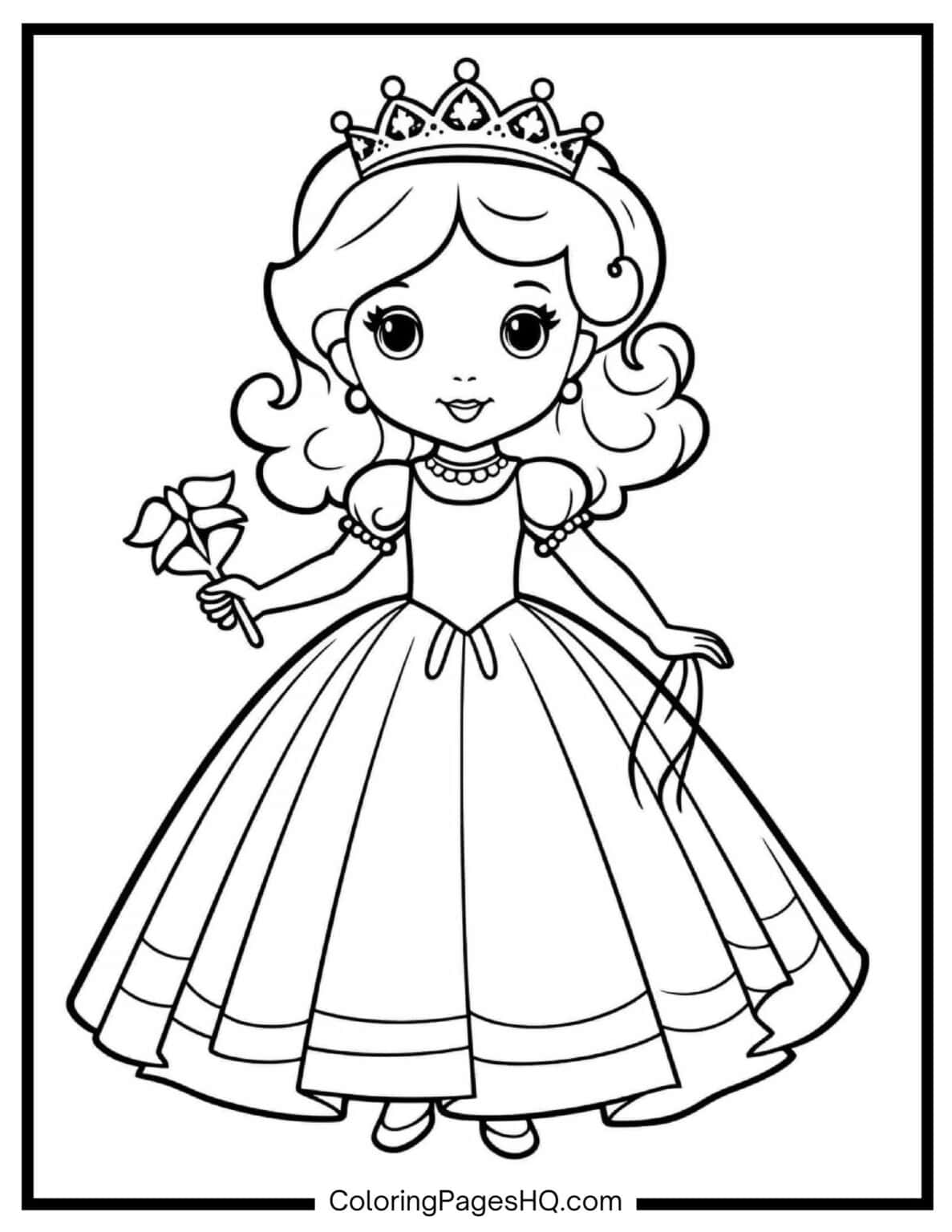 Pretty Princess Coloring Pages (Free PDF Printables) - Coloring Pages HQ