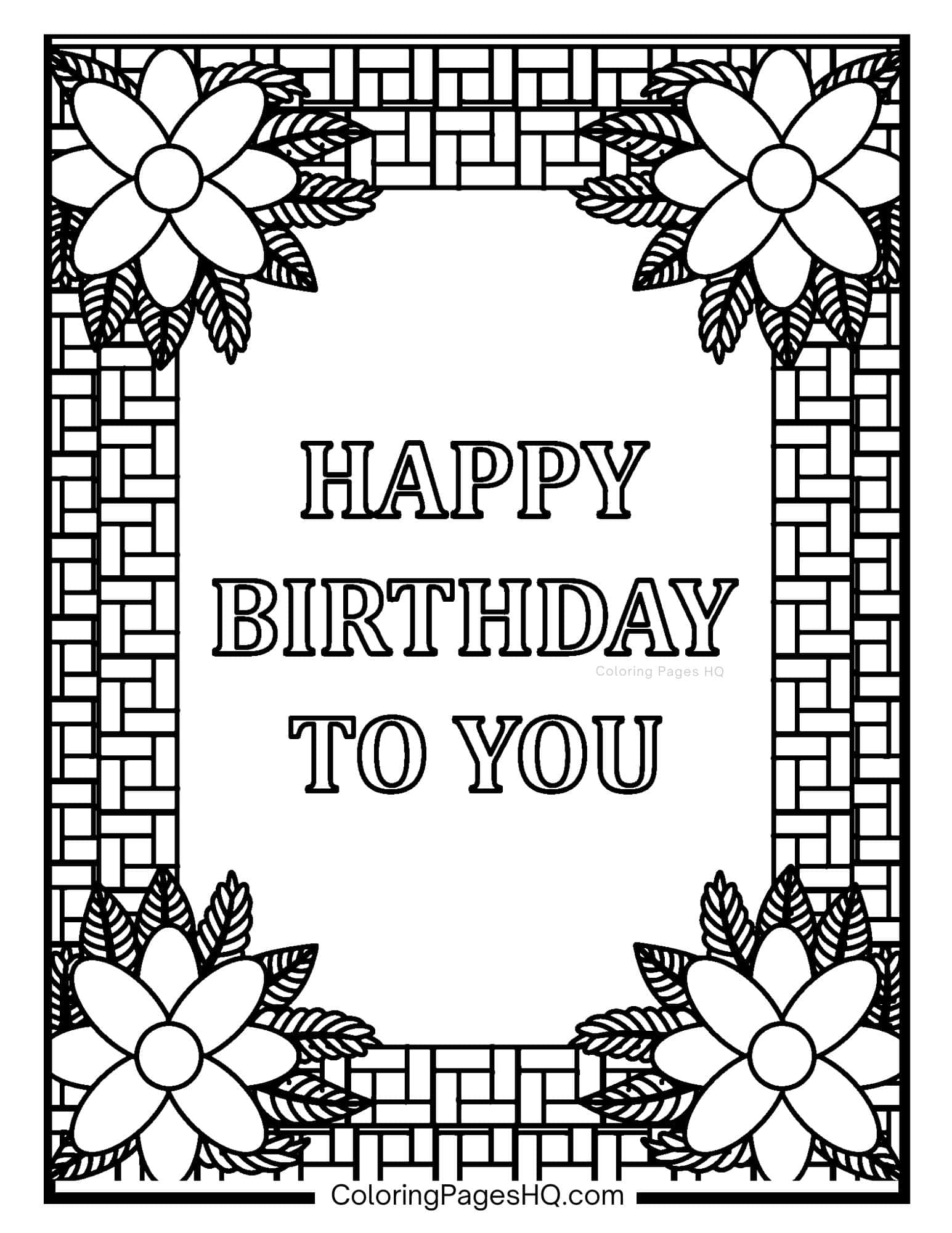 Cute Birthday Coloring Pages (Free PDF Printables) - Coloring Pages HQ