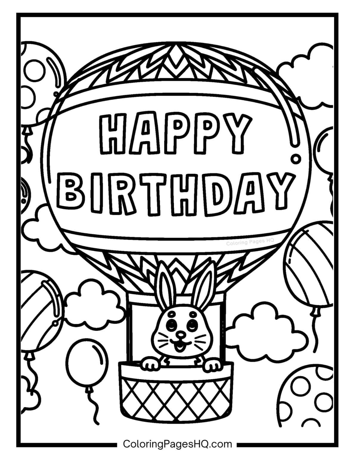 Cute Birthday Coloring Pages (Free PDF Printables) - Coloring Pages HQ
