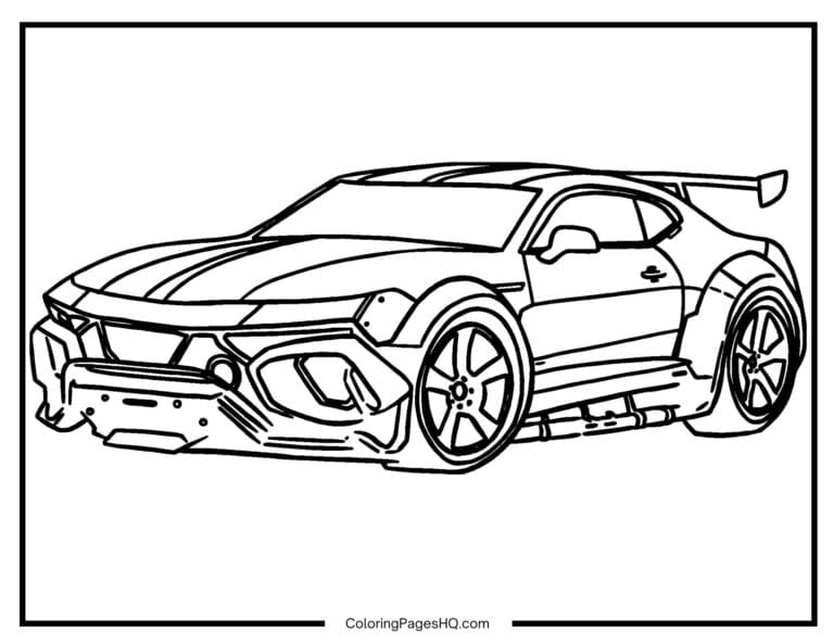 Car Coloring Pages (Free PDF Printables) - Coloring Pages HQ