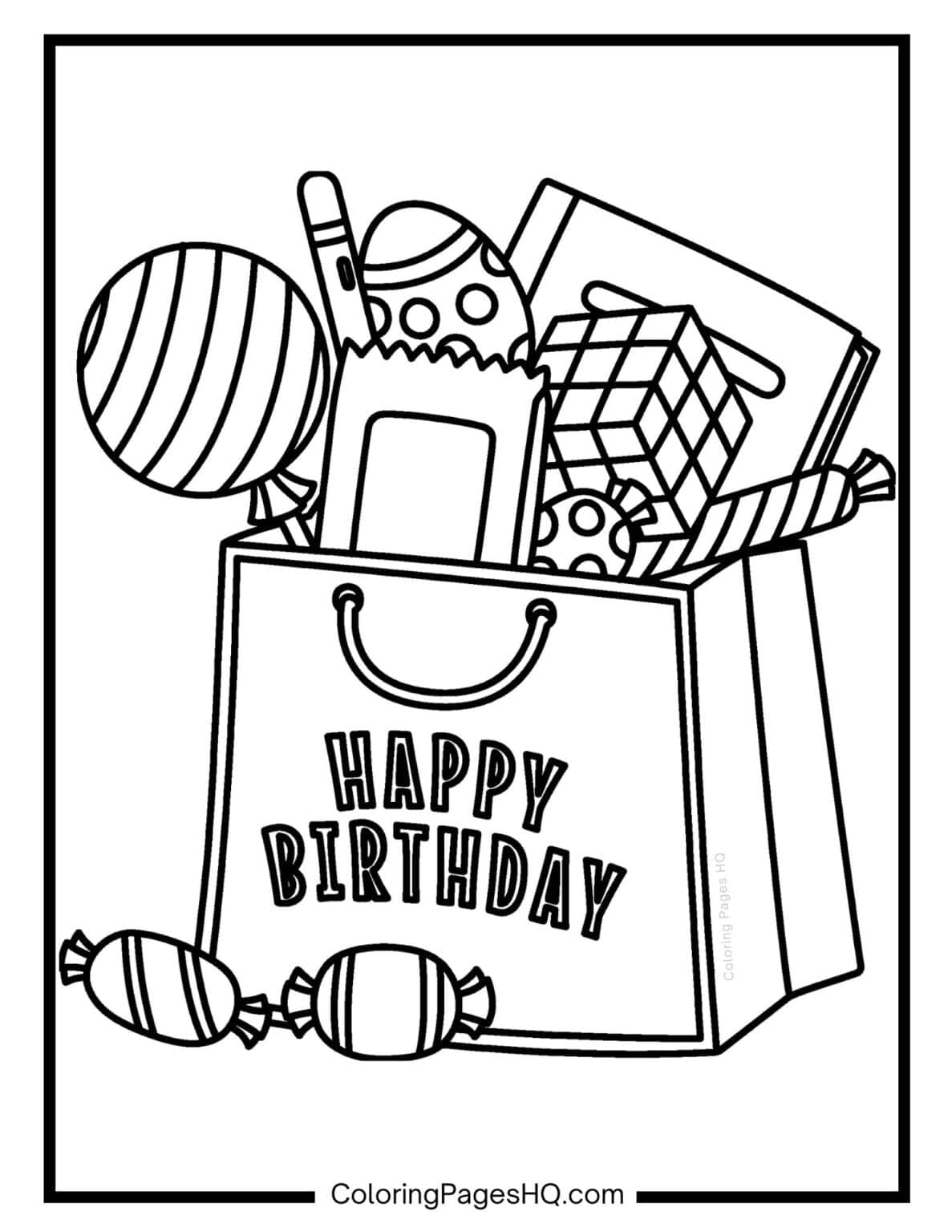 Cute Birthday Coloring Pages (Free PDF Printables) - Coloring Pages HQ
