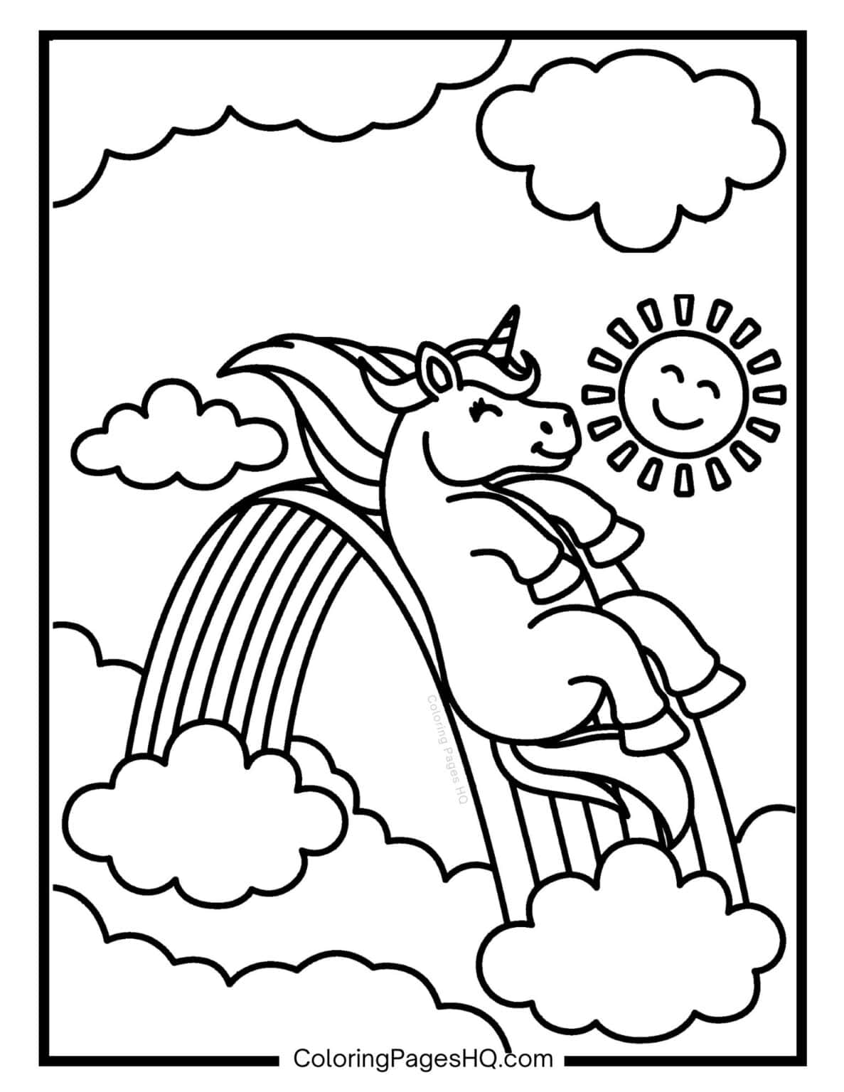 Enchanting Unicorn Coloring Pages (Free PDF Printables) - Coloring Pages HQ