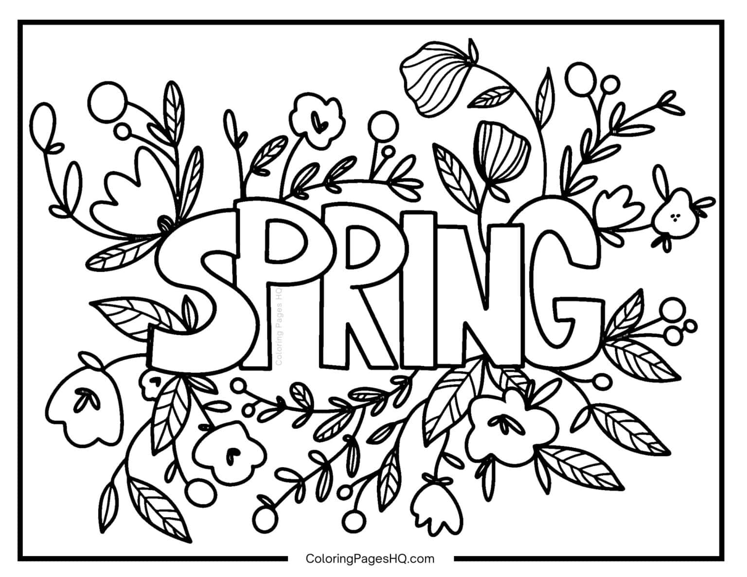 Cute Spring Coloring Pages (Free PDF Printables) - Coloring Pages HQ