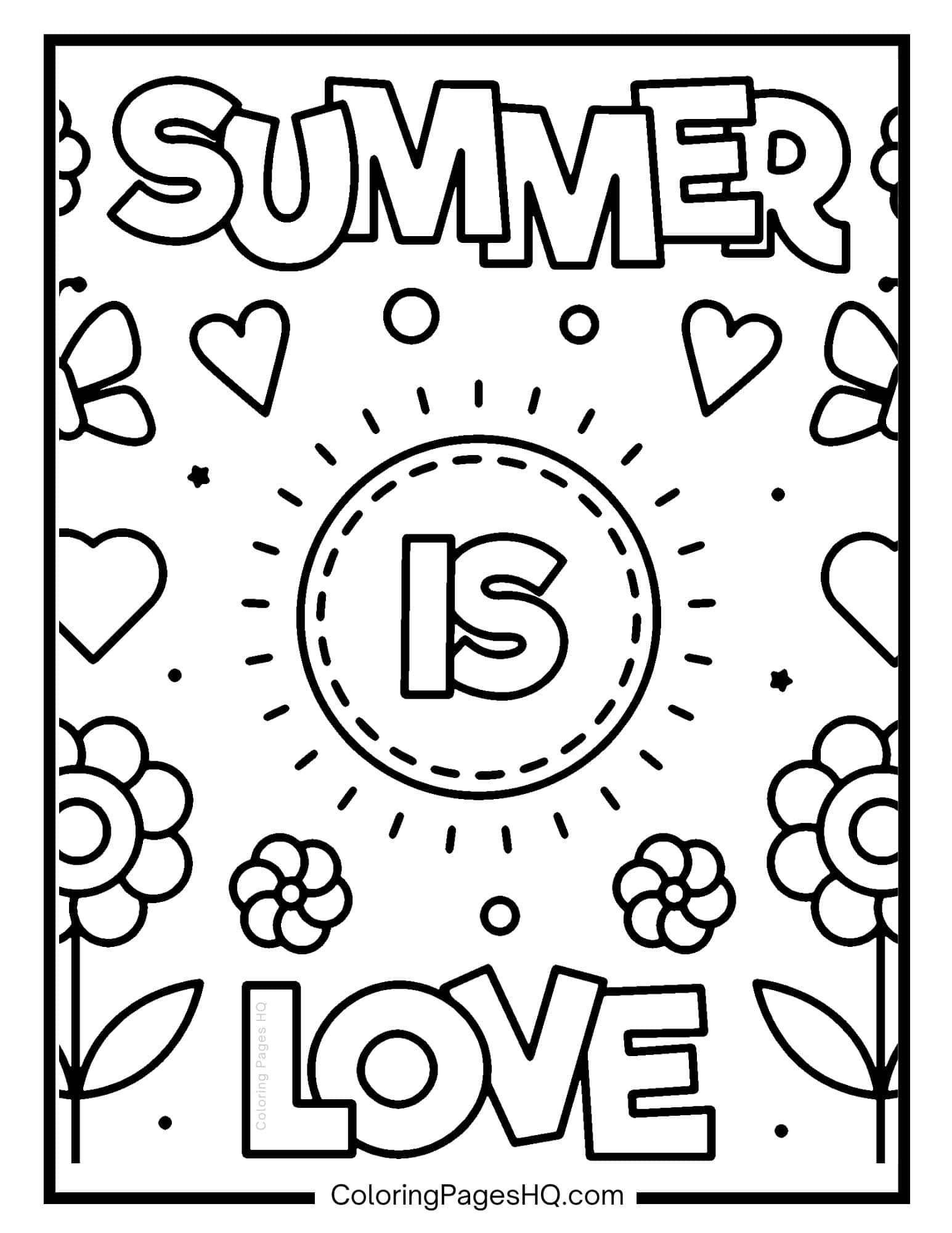 Fun Summer Coloring Pages (Free PDF Printables) - Coloring Pages HQ