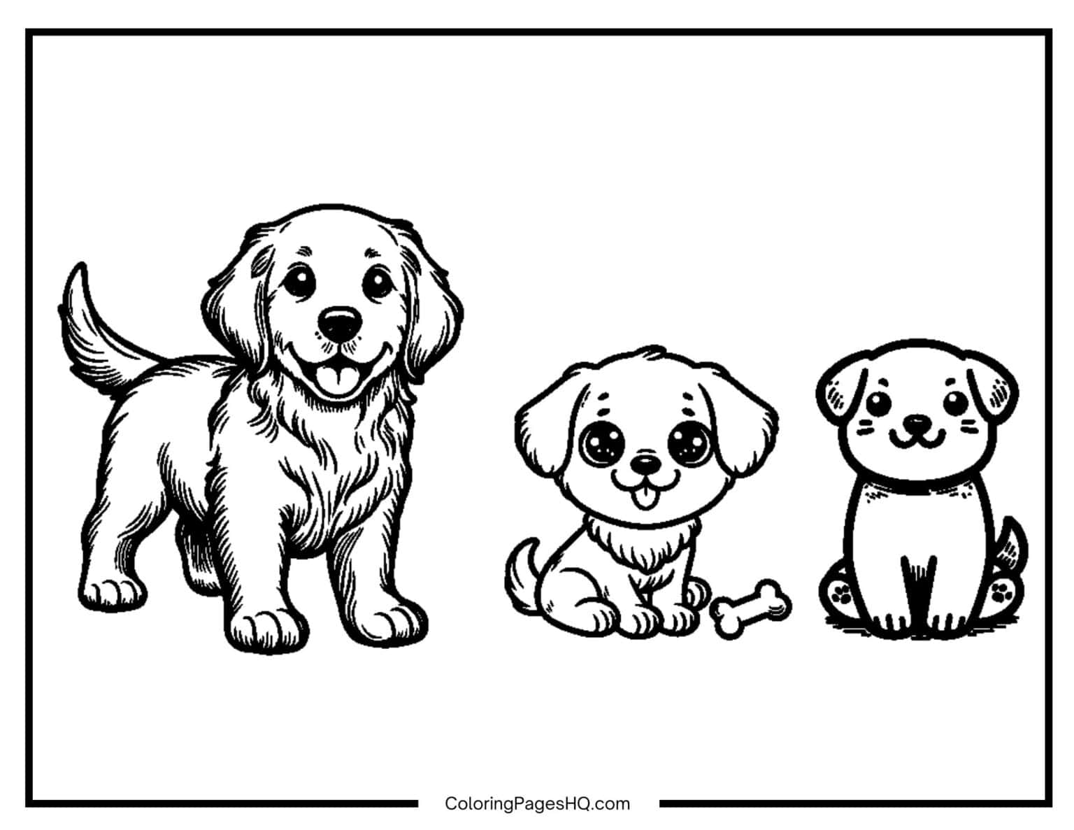 Cute Dog Coloring Pages (Free PDF Printables) - Coloring Pages HQ