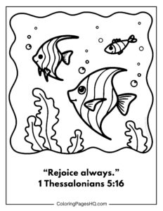 Engaging Ocean Theme Bible Verse Coloring Pages (Free PDF Printables ...