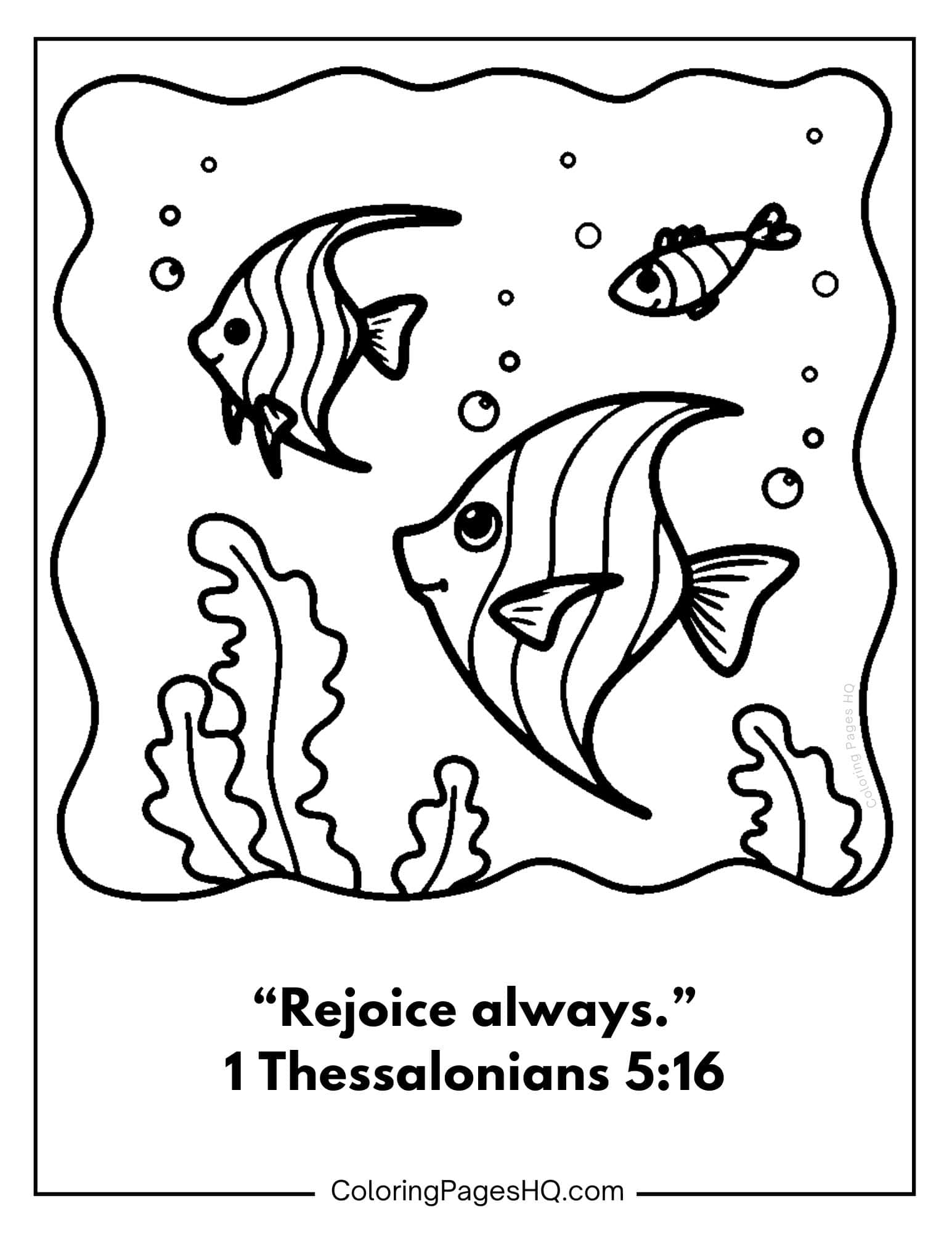 Engaging Ocean Theme Bible Verse Coloring Pages (Free PDF Printables ...