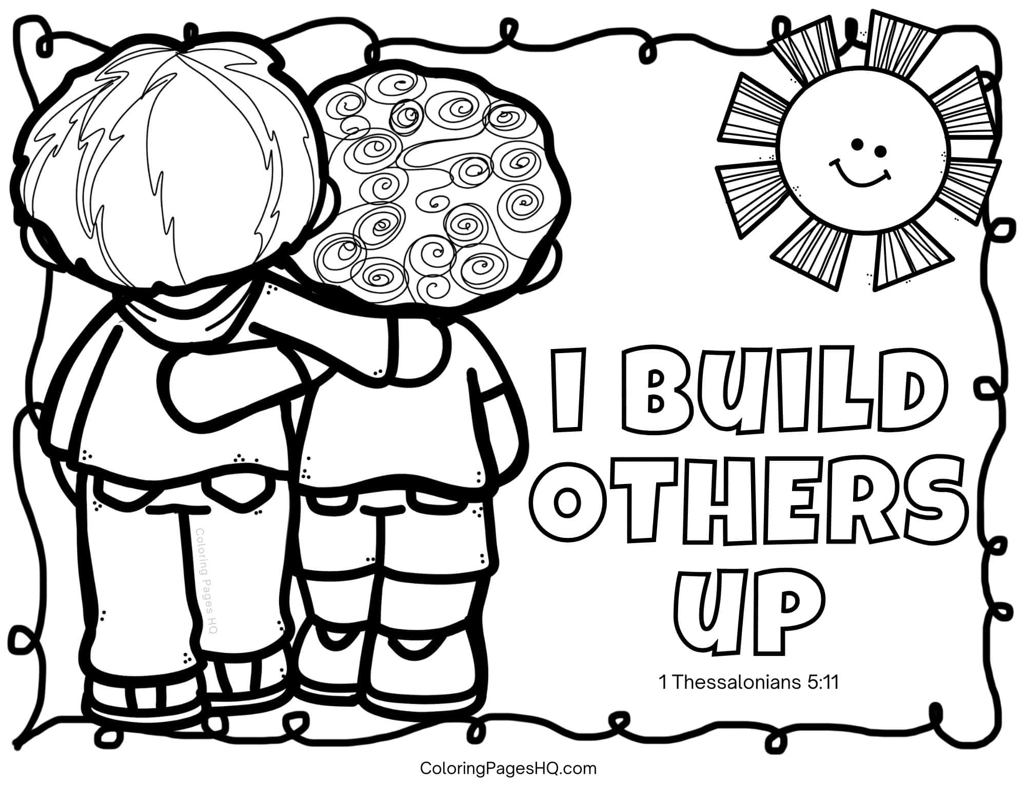 Christian Affirmations for Kids Coloring Pages (Free PDF Printables ...