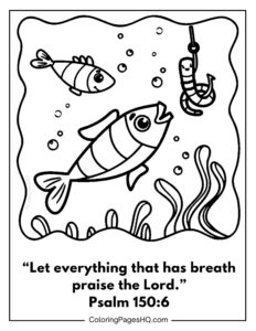 Engaging Ocean Theme Bible Verse Coloring Pages (Free PDF Printables ...
