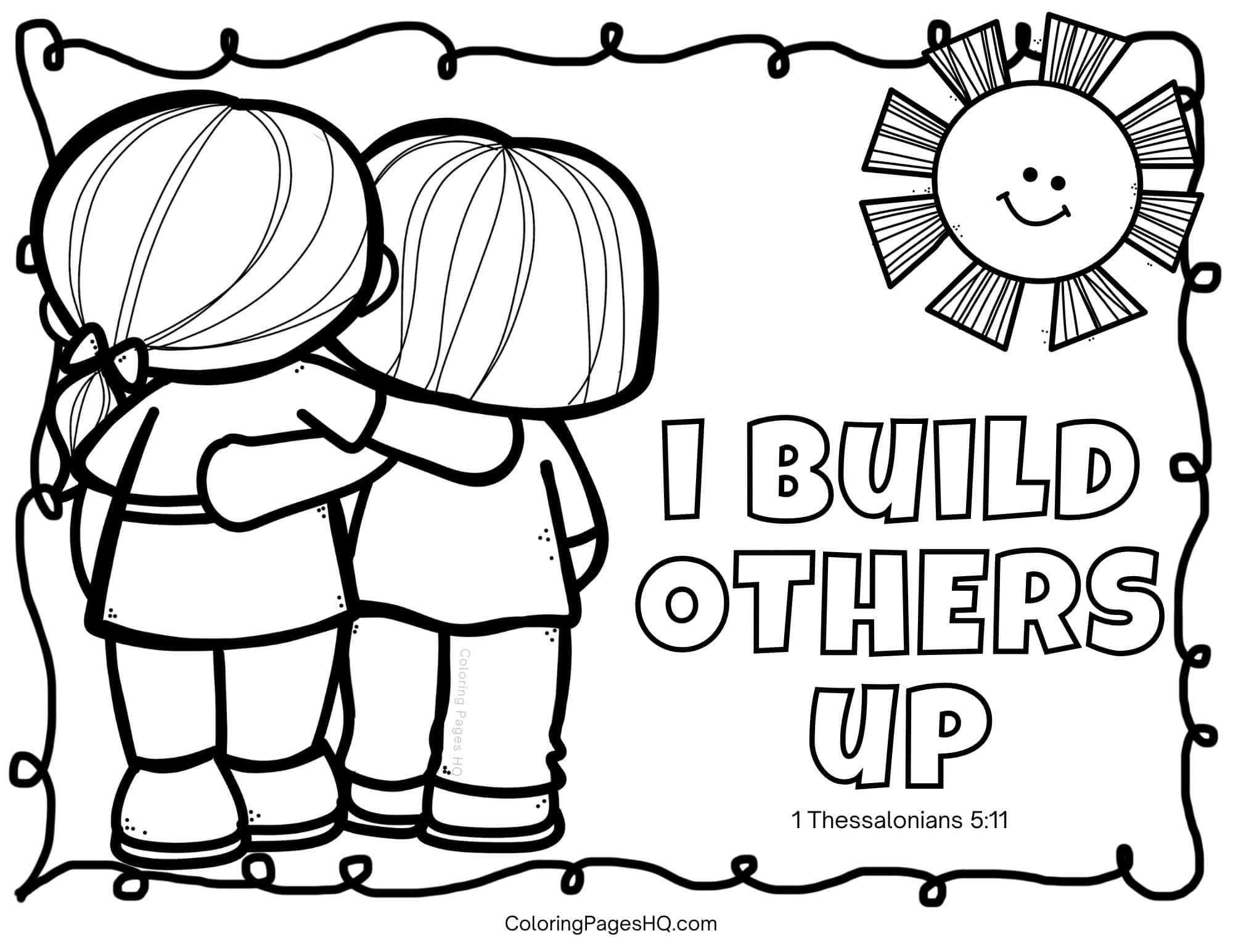 Christian Affirmations for Kids Coloring Pages (Free PDF Printables ...