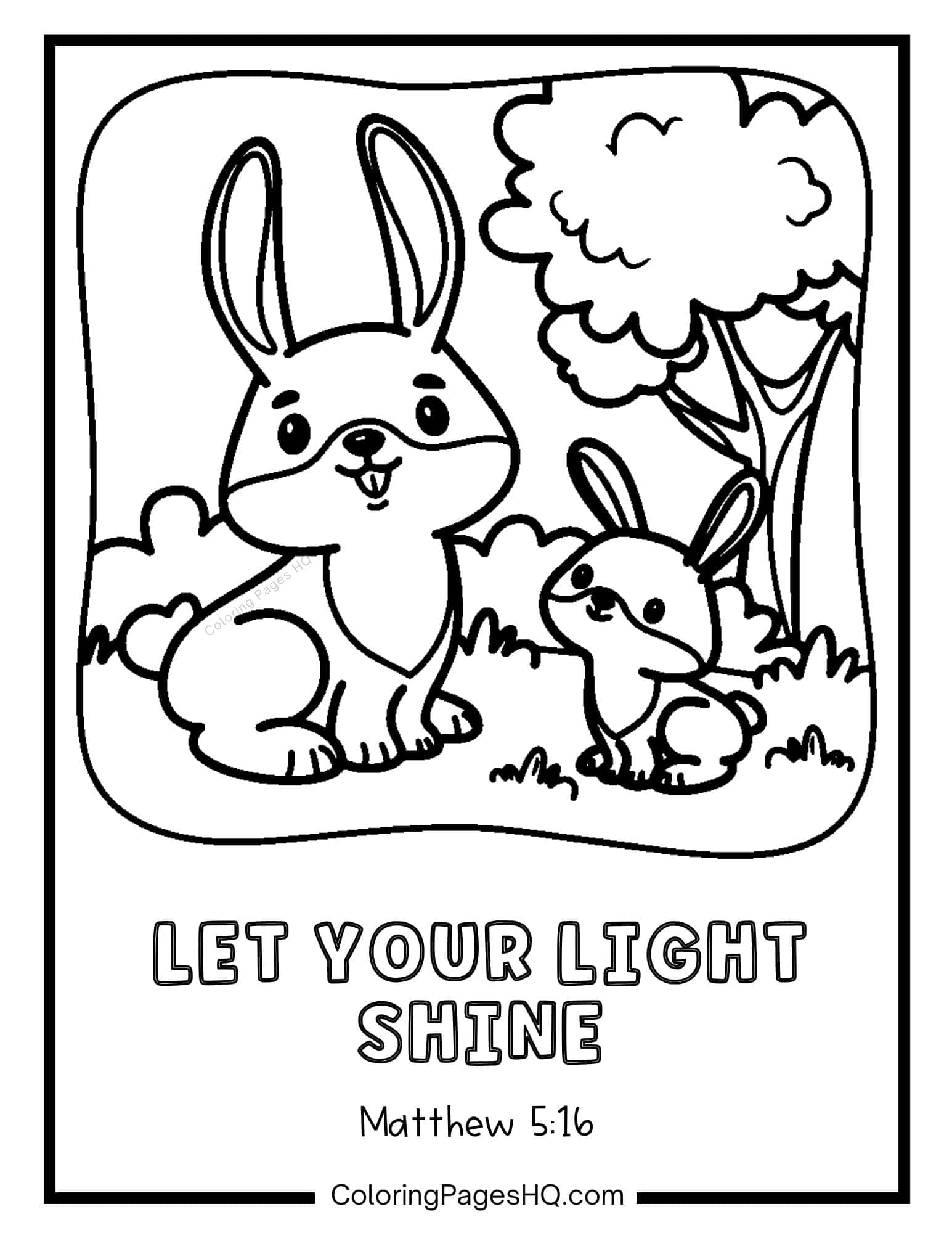 Animal Theme Bible Verse Coloring Pages (Free PDF Printables ...