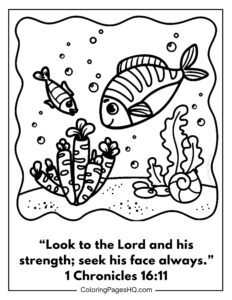 Engaging Ocean Theme Bible Verse Coloring Pages (Free PDF Printables ...